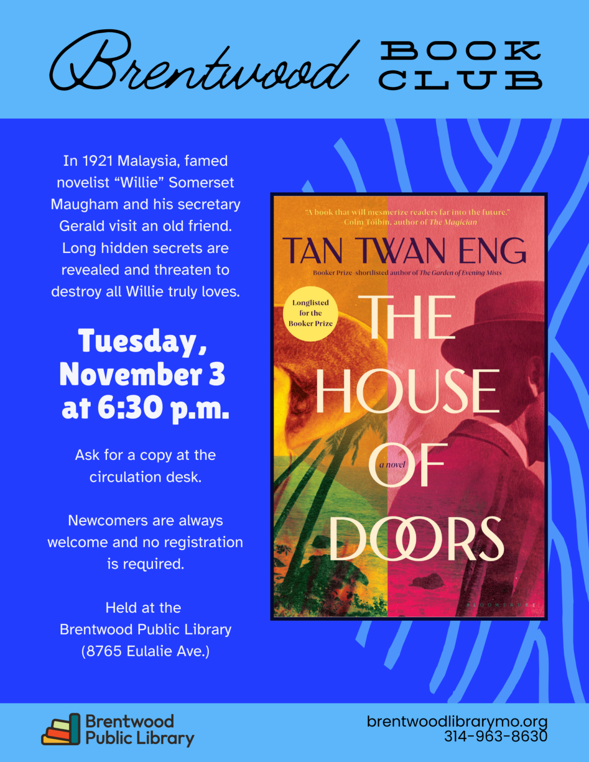 Brentwood Book Club – The House of Doors - Brentwood Public Library