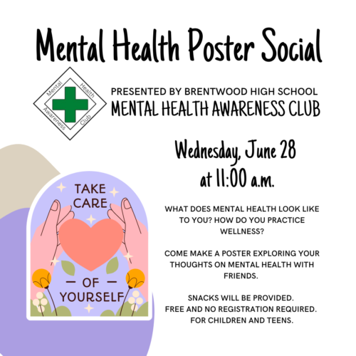 Mental Health Poster Making: Presented by Brentwood High School’s ...